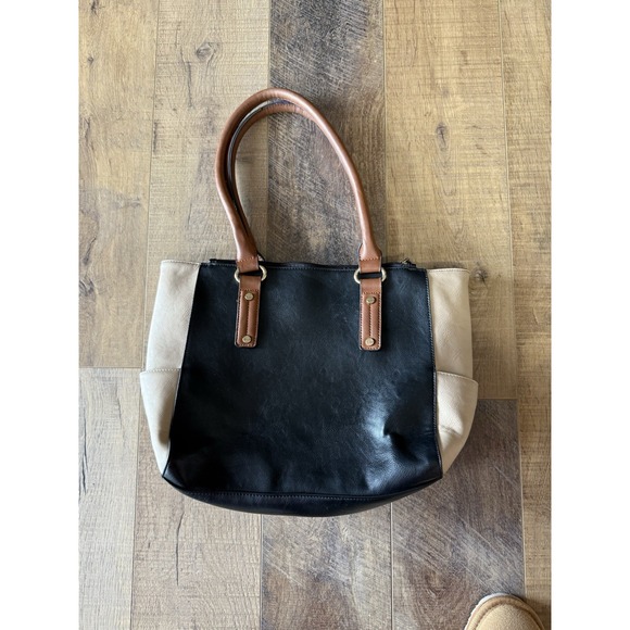 Kelly & Katie | Bags | Kelly Katie Purse In Black And White With Tan ...